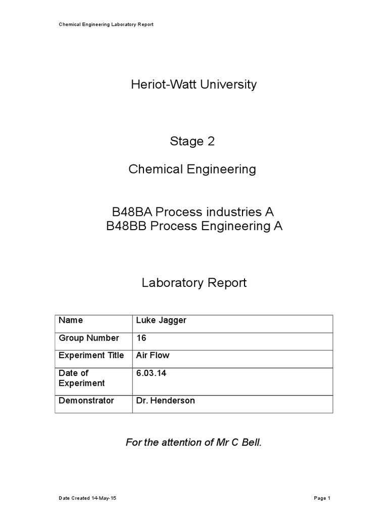 Air Flow Report | PDF | Flow Measurement | Soft Matter