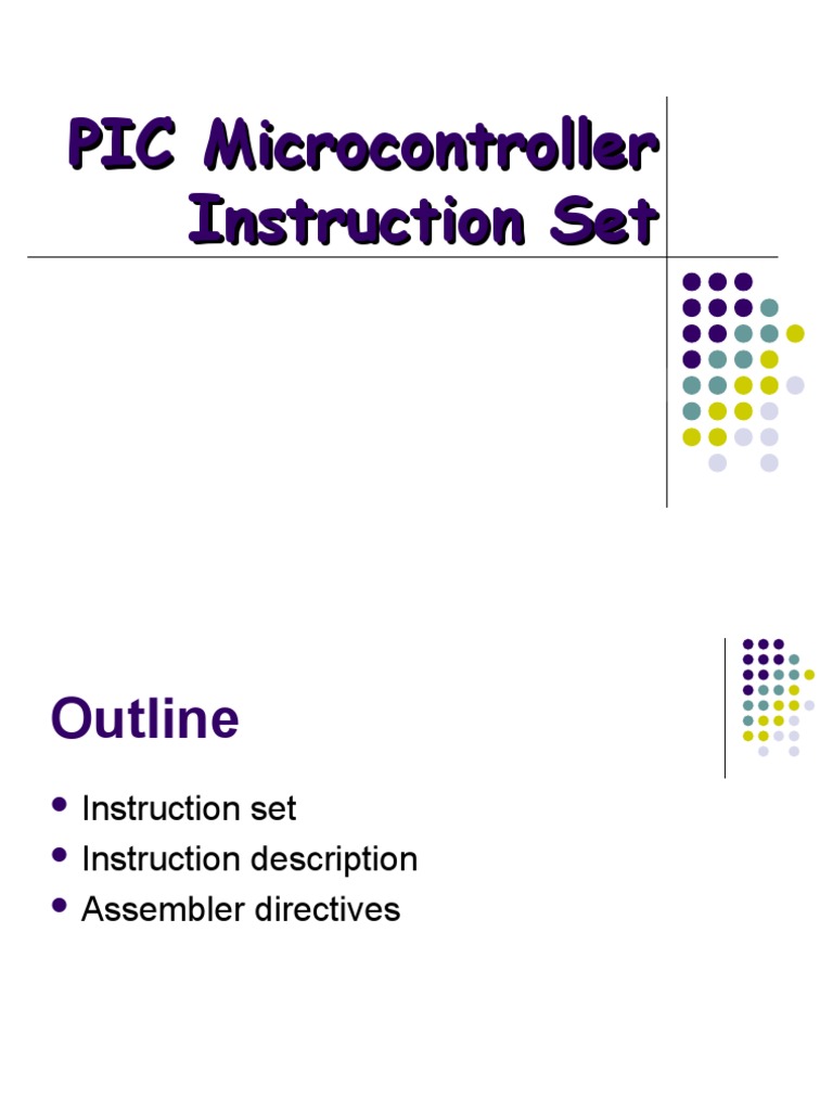 PIC Instruction Set | Assembly Language | Instruction Set