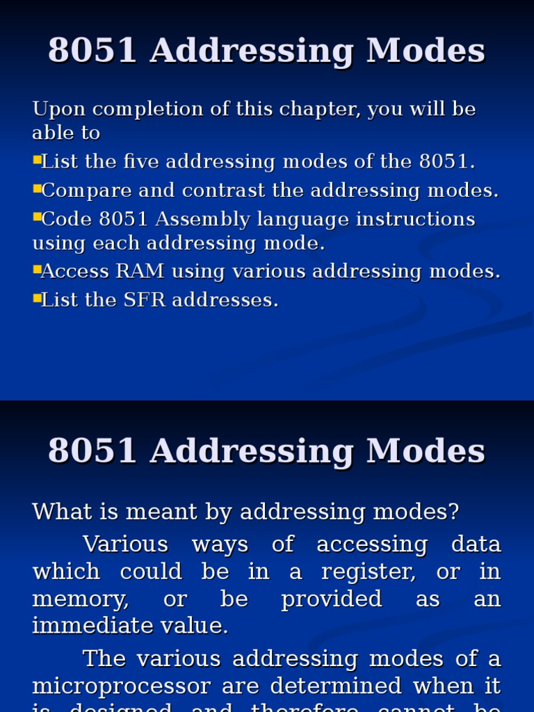 8051 Addressing Modes | PDF | Areas Of Computer Science | Computer Programming