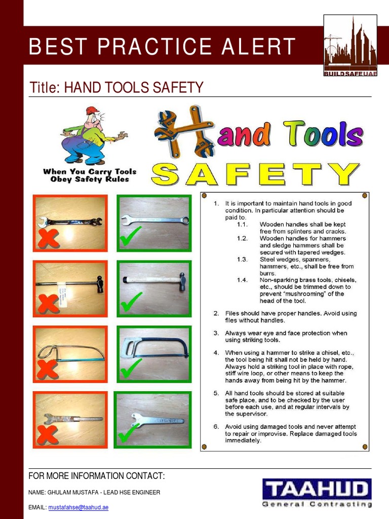 85 Bsu Best Practice Alert - Hand Tools Safety | PDF | Computers