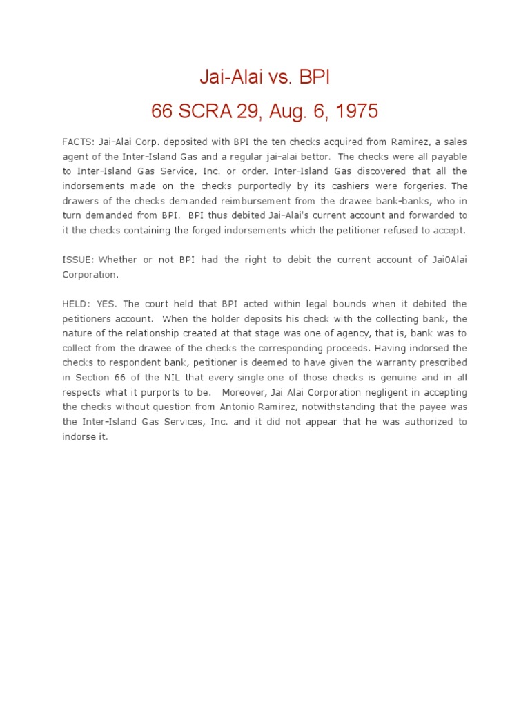 Handwritten Case Digest in Negotiable Instrument | PDF | Negotiable ...