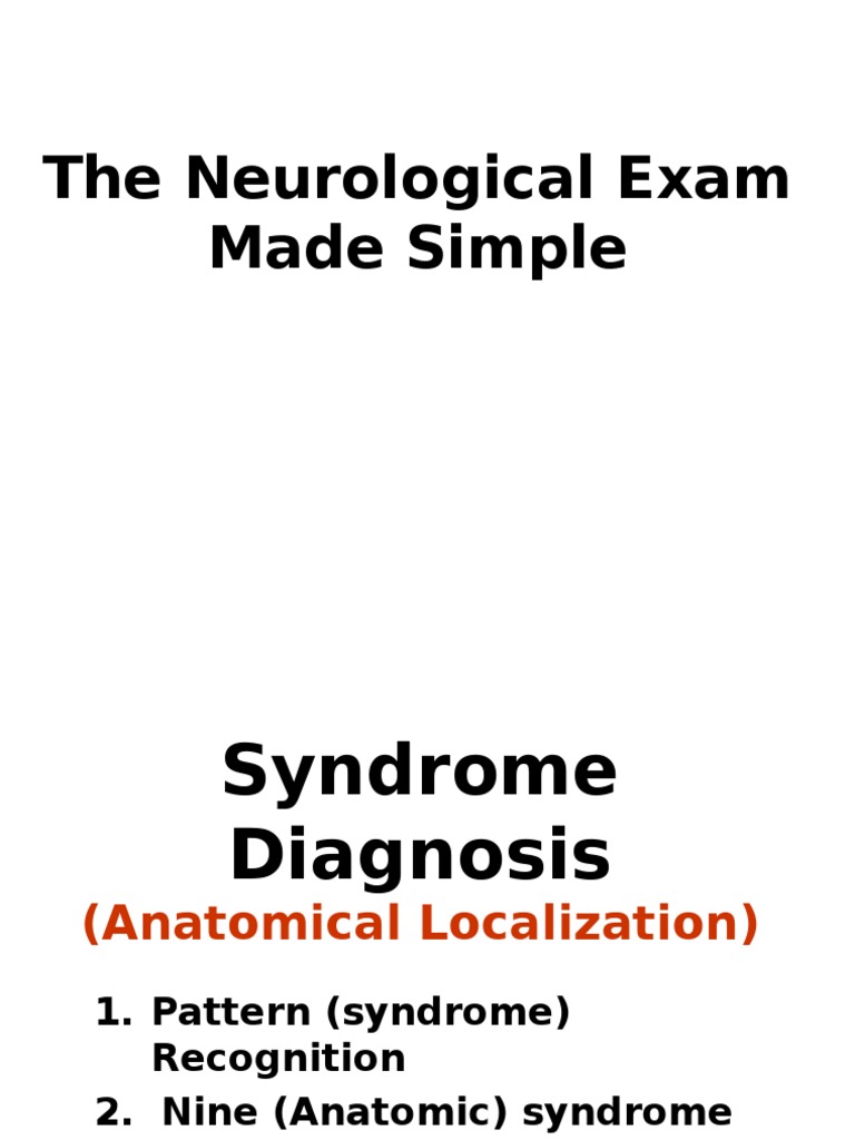 Simplified Neurological Exam Guide | PDF | Science & Mathematics