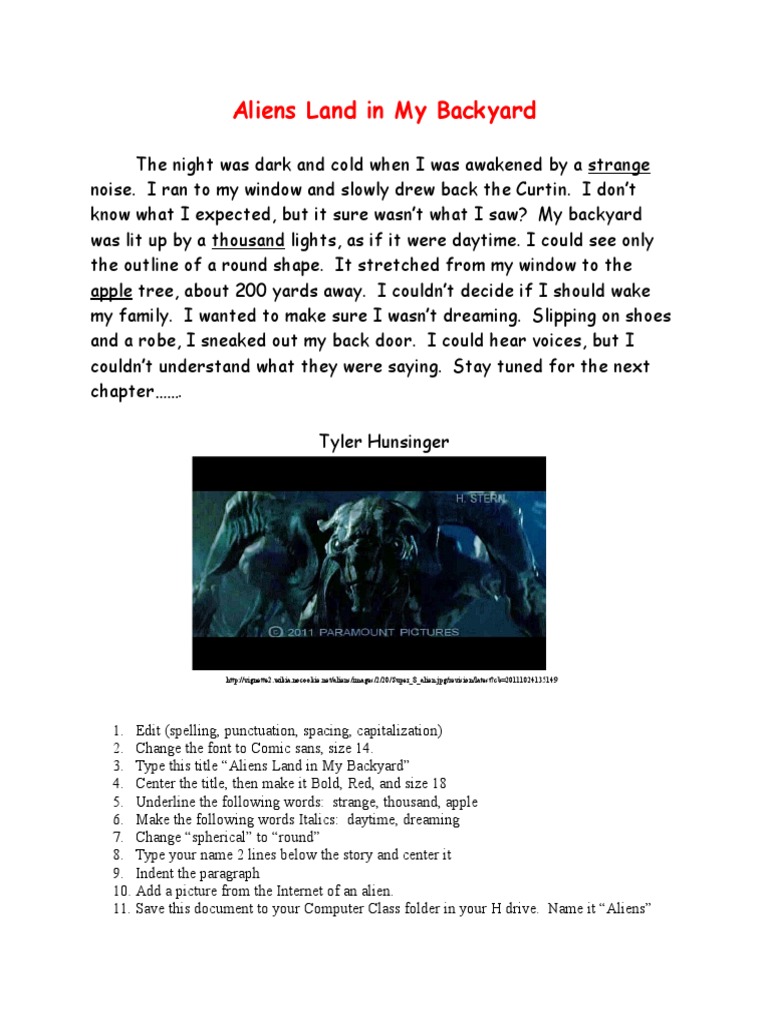 Alien Encounter: Backyard Landing | PDF | Mystery, Thriller & Crime ...