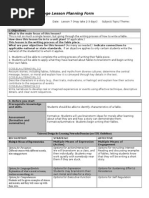 Young Arthur Plan | PDF | Educational Assessment | Lesson Plan