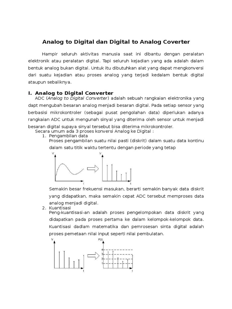 Analog To Digital Converter | PDF | Metode & Bahan Ajar | Komputer