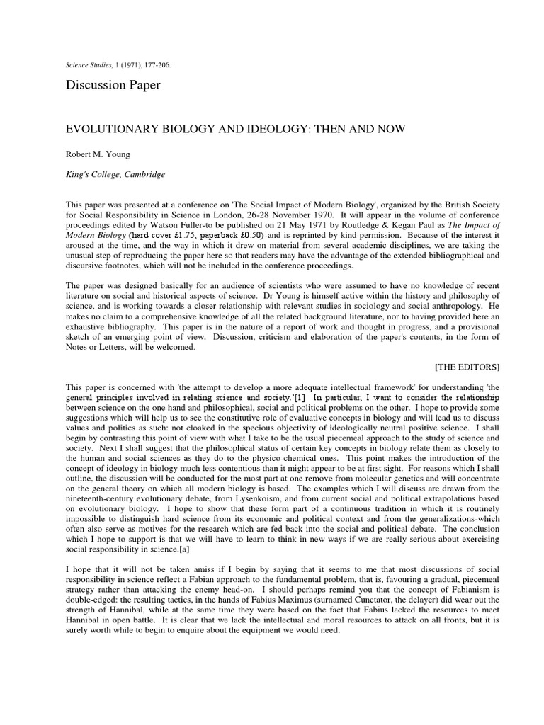 Evolutionary Biology and Ideology Insights | PDF | Ideologies | Sociology