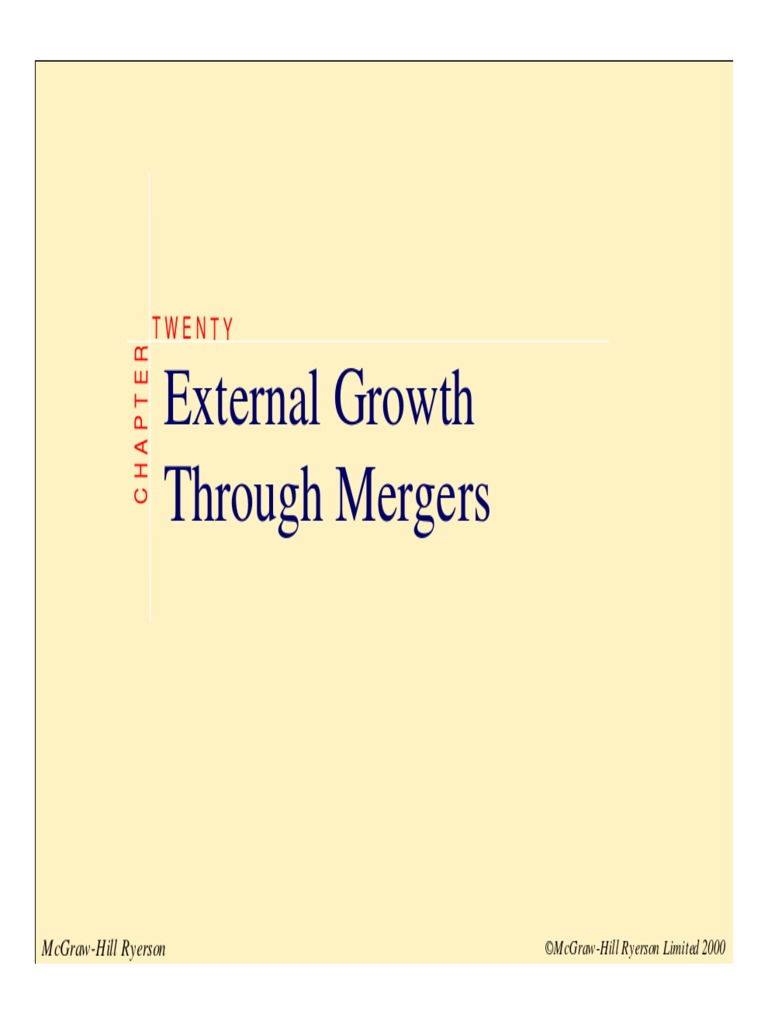 Sld20 External Growth Through Merger | PDF | Takeover | Mergers And ...