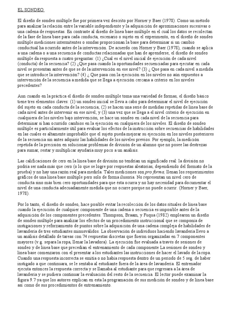 Diseño de Sondeo Múltiple en ABA | PDF | Cuestionario | Encuesta de opinión