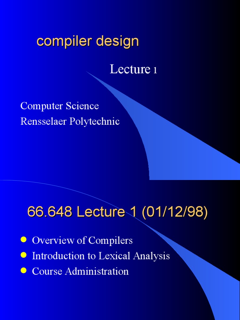 PPT6-Phases of Compilers | PDF | Compiler | Parsing