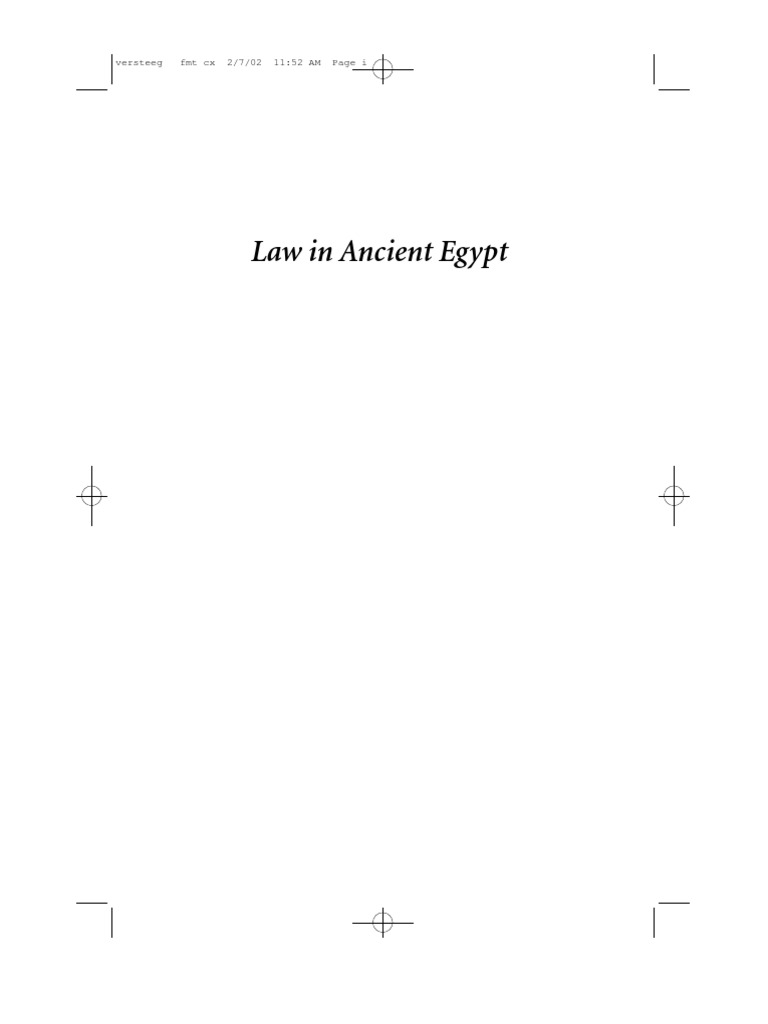 Law in Ancient Egypt | PDF | Ancient Egypt | Intestacy