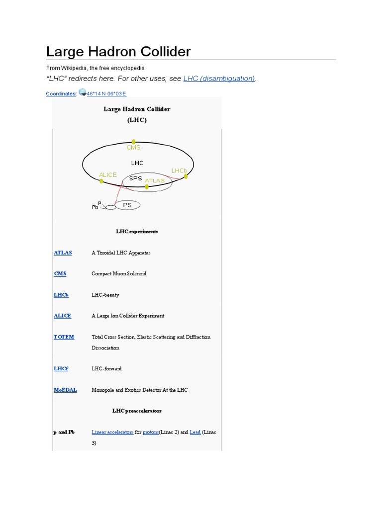 Large Hadron Collider | PDF | Large Hadron Collider | Standard Model