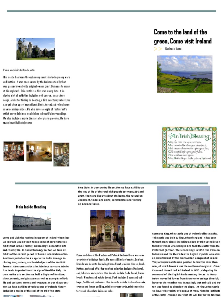 Ireland Travel Brochure | PDF | Ireland | Unrest
