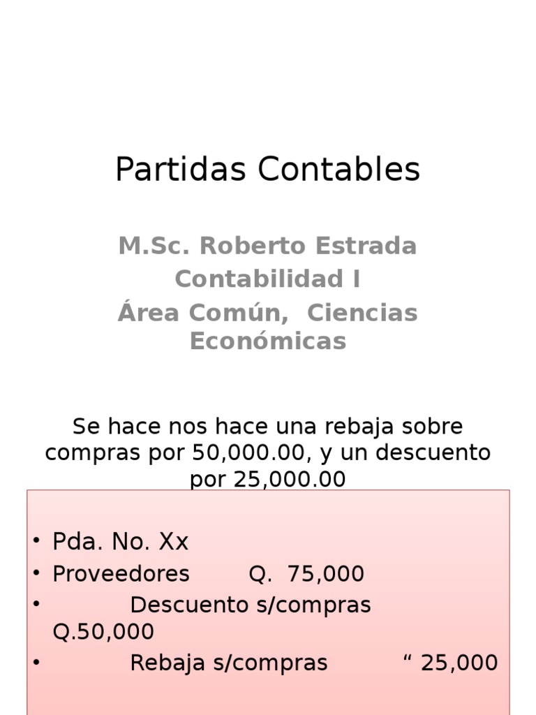 Control de Partidas Contables | PDF | Bancos | Dinero