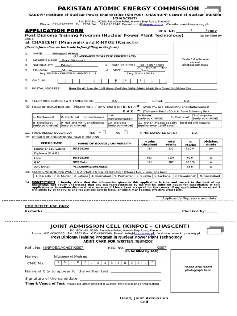 Alpplication Kinpoe, Chasnupp, Chascent | PDF | University And College ...