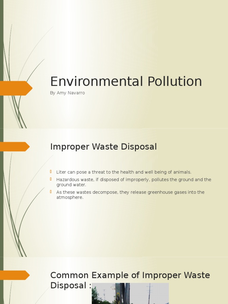 Impact of Improper Waste Disposal | PDF