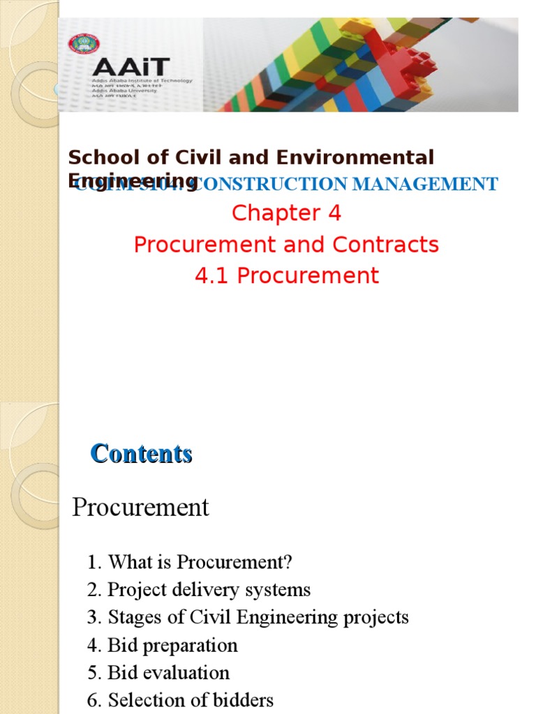 4.1 Procurement | PDF | Construction Management | Procurement