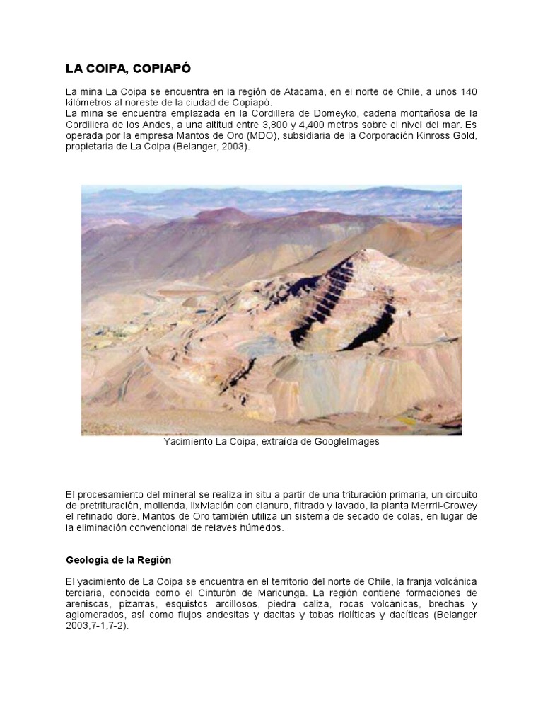 La Coipa | PDF | Minería | Minerales
