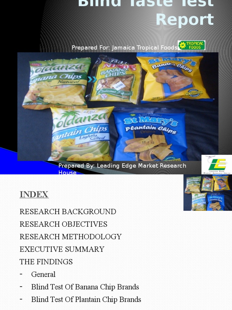 Blind Taste Test Report | PDF | Taste | Brand