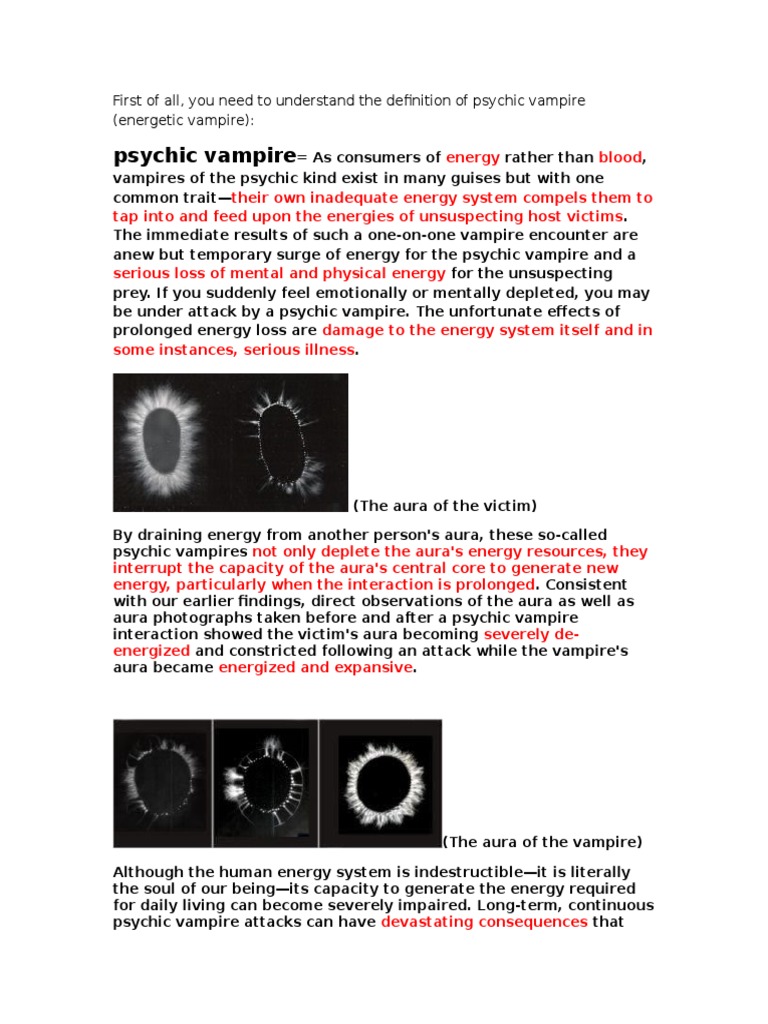 Psychic Vampire | PDF | Meditation | Vampires