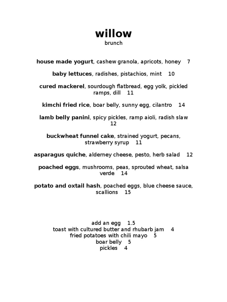 Willow Brunch | PDF