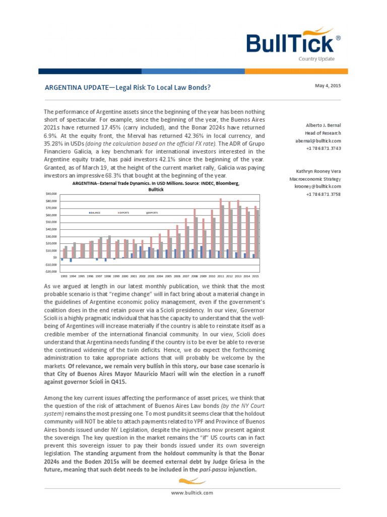 Informe de BullTick Sobre Argentina | PDF | Securities (Finance ...