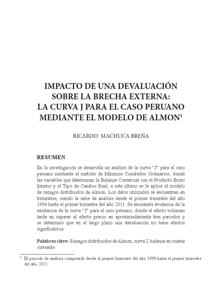 Curva J en Peru | PDF | Tipo de cambio | El comercio internacional