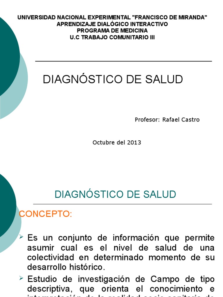 Diagnostico de Salud | Conocimiento | Aprendizaje