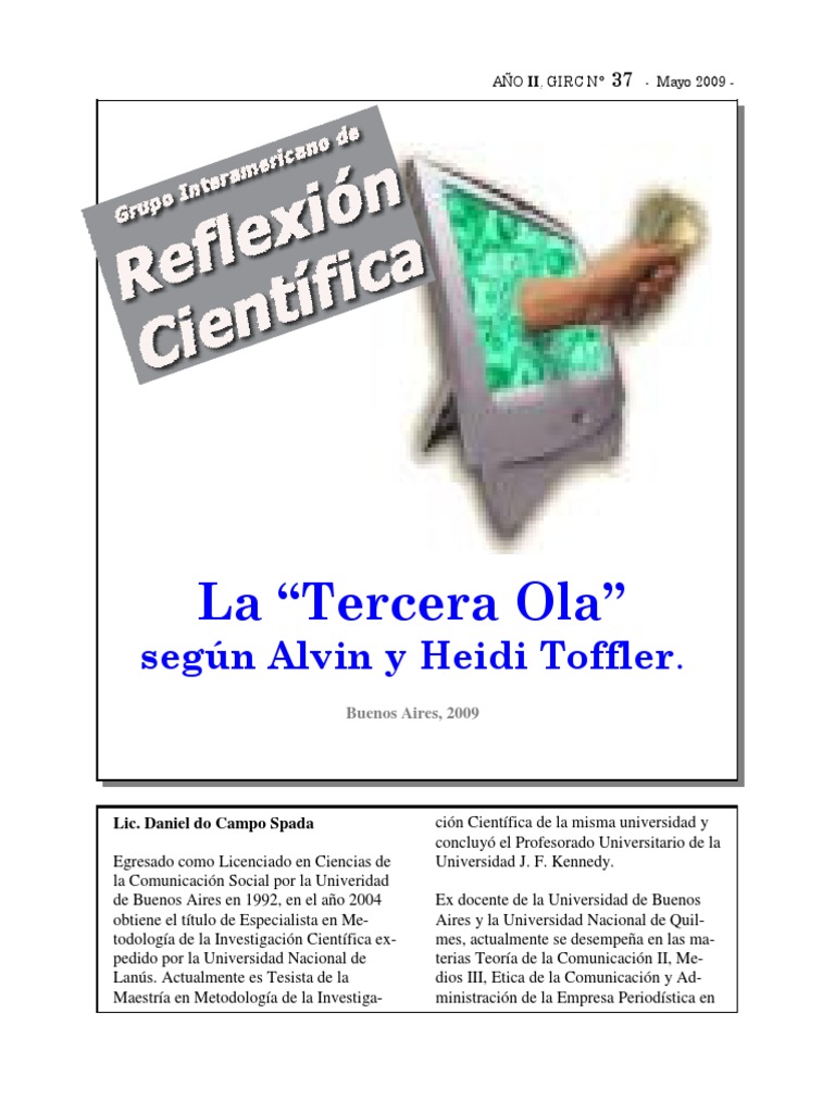 La Tercera Ola de Toffler: Análisis y Contexto | PDF | Internet | Sociedad