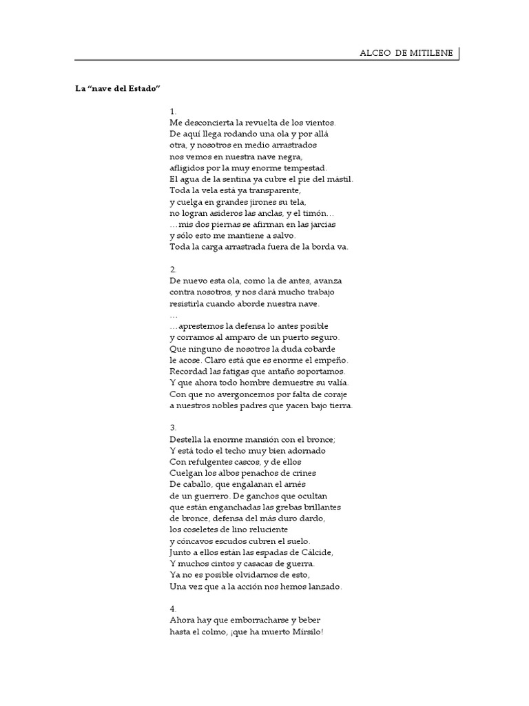 Alceo | PDF | Helena de Troya | Mitología griega