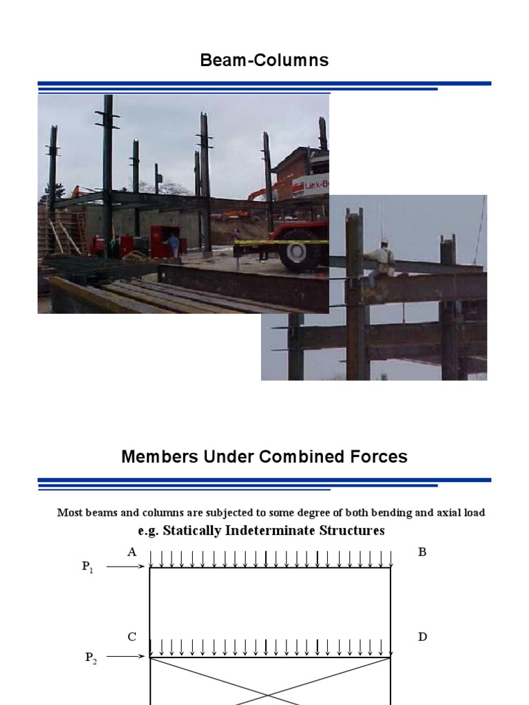Beam-Columns AISC Summary | PDF | Buckling | Bending