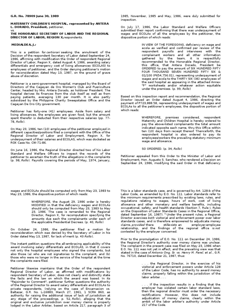 Determining the Scope of Authority of Regional Directors in Labor ...