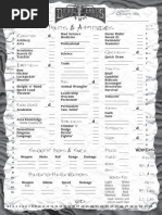 Deadlands - Character Sheet (Fillable 2) | PDF