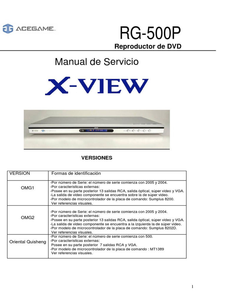 DVD Xview Manual Service RG 500 Plat v2007 | PDF | Microcontrolador ...