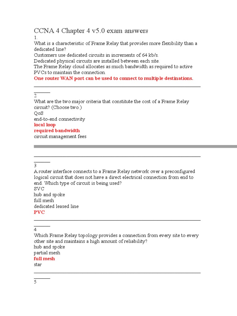 CCNA 4 Chapter 4 v5 | PDF | Routing | Computer Network