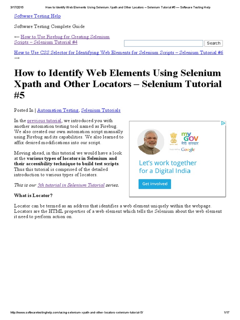 How To Identify Web Elements Using Selenium Xpath and Other Locators - Selenium Tutorial #5 ...