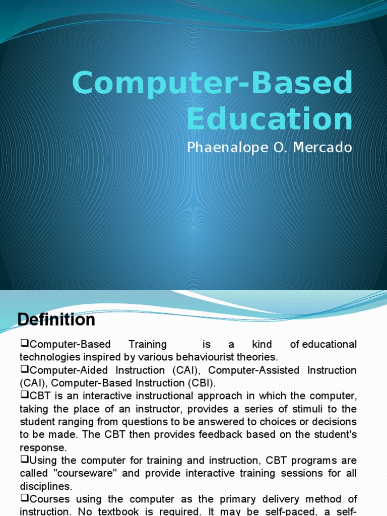 Computer-Based Education | PDF | Art