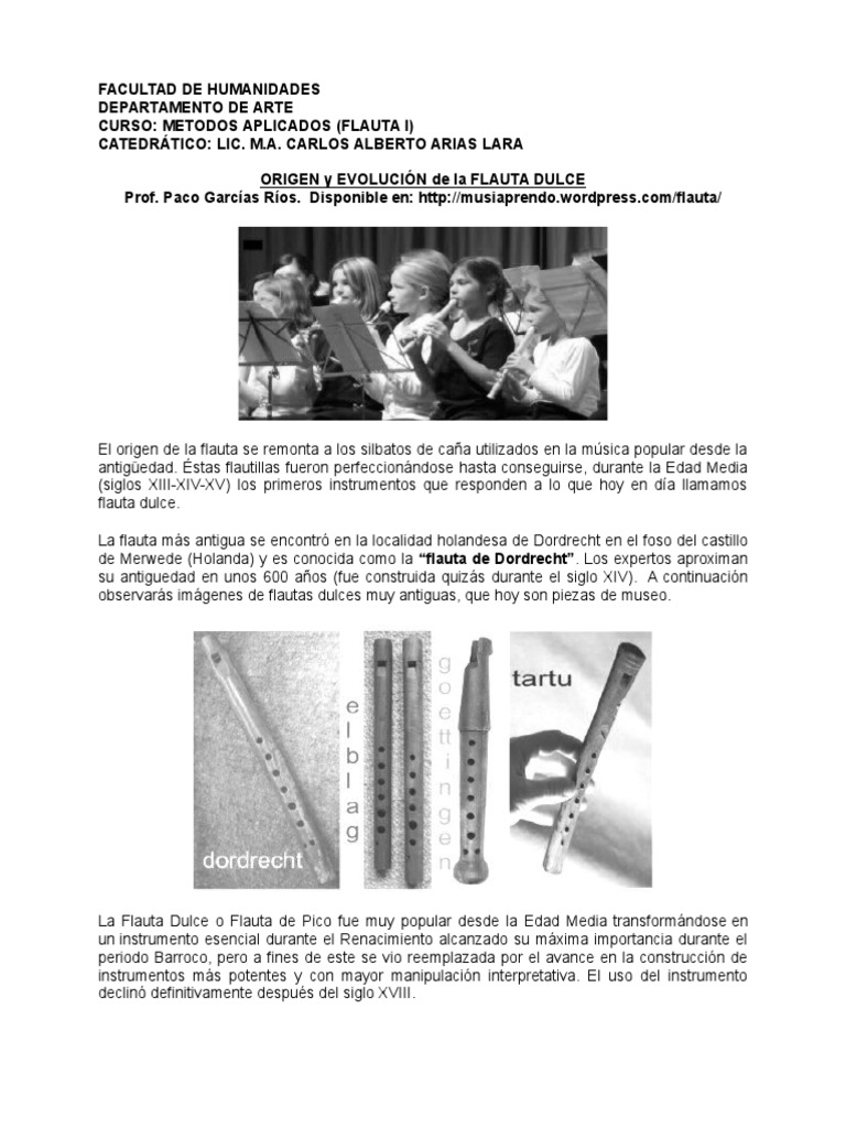 Origen de La Flauta Dulce Doc. 1