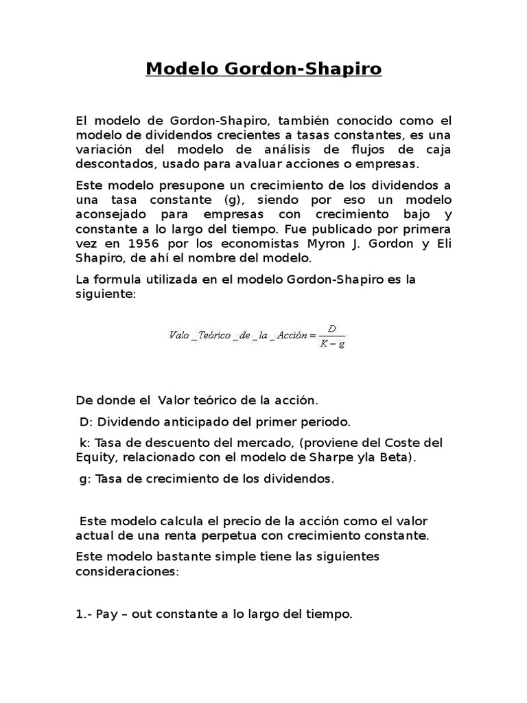 Modelo Gordon | PDF