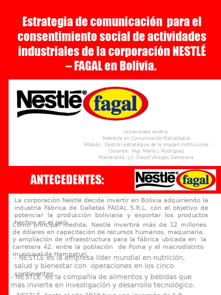 Estrategia de Comunicación para La Industria FAGAL | PDF | Hacerse un ...