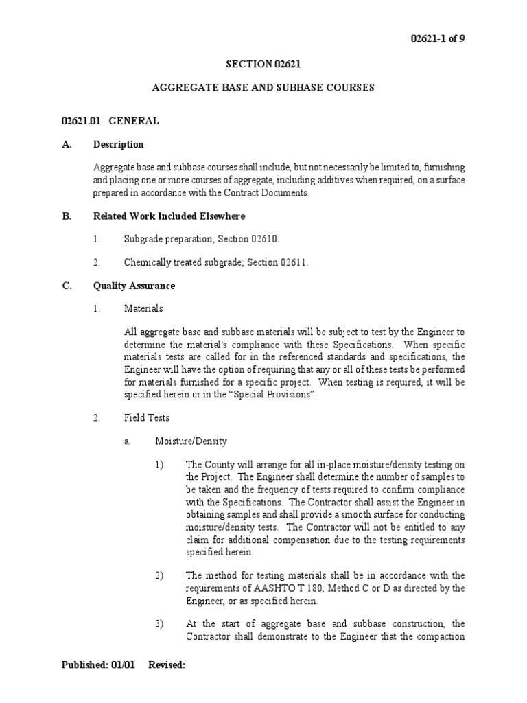 Aggregate Base and Subbase Courses | PDF | Construction Aggregate ...