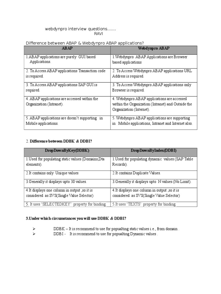 Webdynpro Interview Questions and Answers | PDF | Model–View–Controller | Hypertext Transfer ...