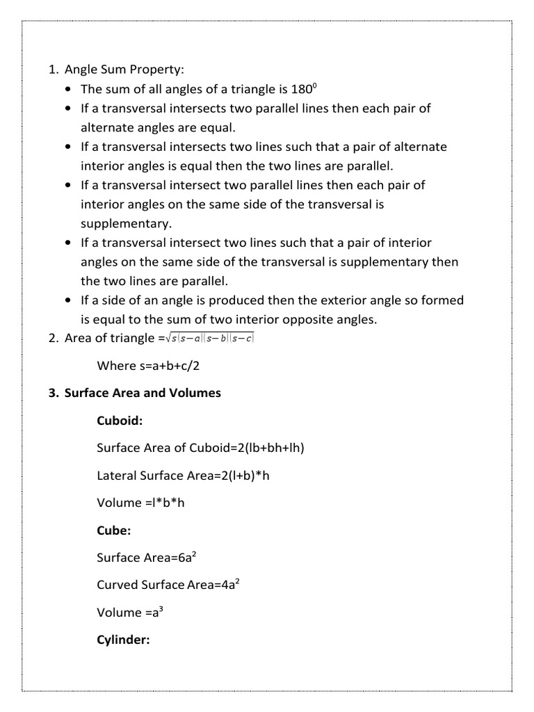 Angle Sum Property: 0 - The | PDF | Trigonometric Functions | Sine
