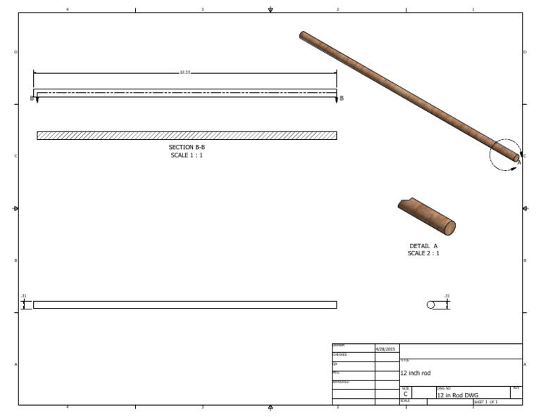 12 Inch Rod Technical Drawing | PDF | Science & Mathematics