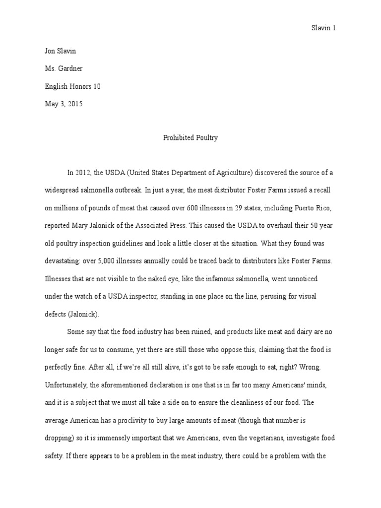 Food Safety: Research Paper | PDF | Food Safety | Meat