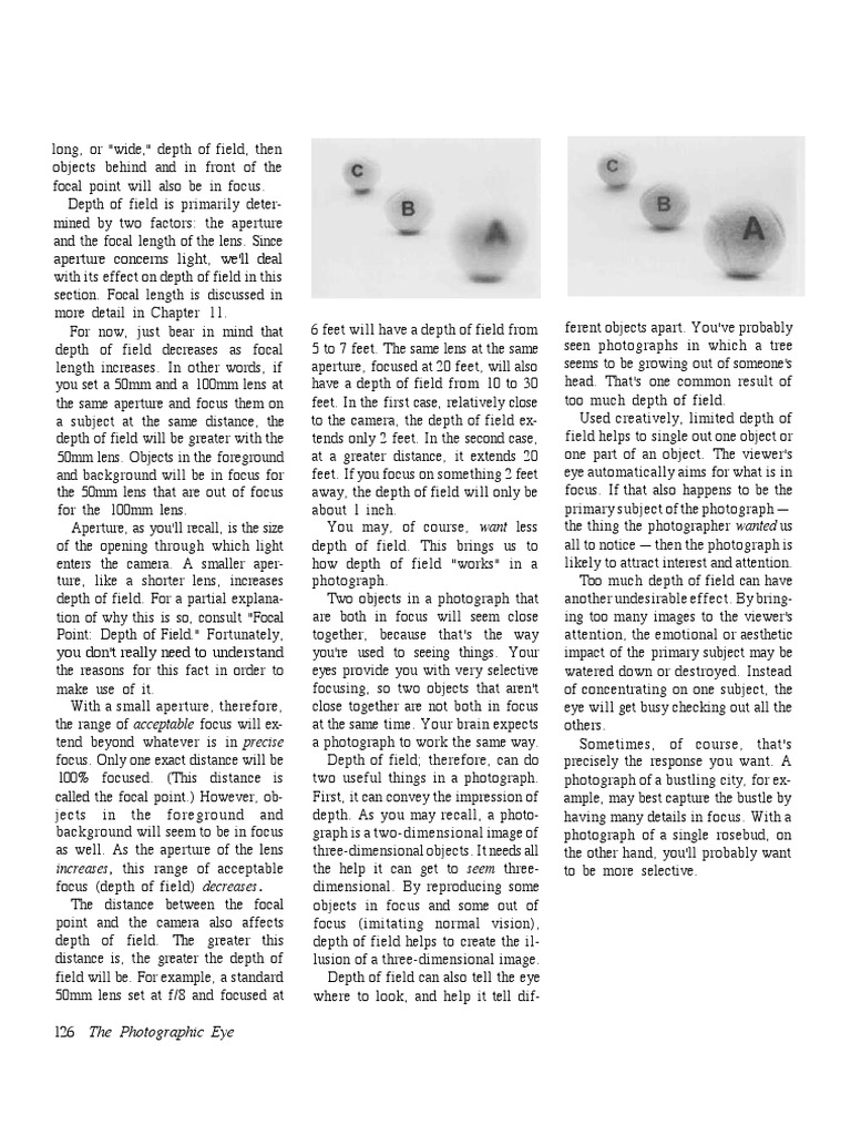 Understanding Depth of Field in Photography | PDF | Camera Lens | Aperture