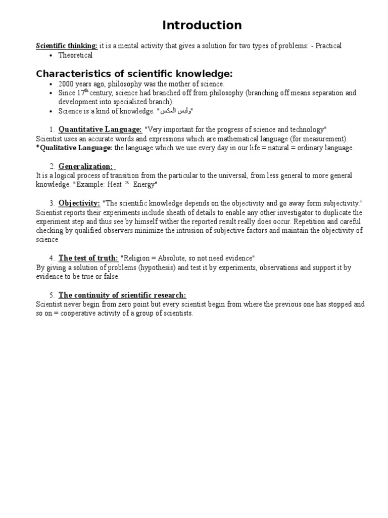 Introduction to Scientific Thinking and the Scientific Method | PDF ...