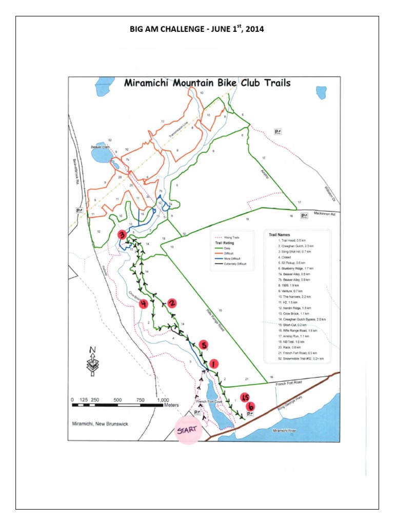 Big AM Challenge 2014 Route Details | PDF