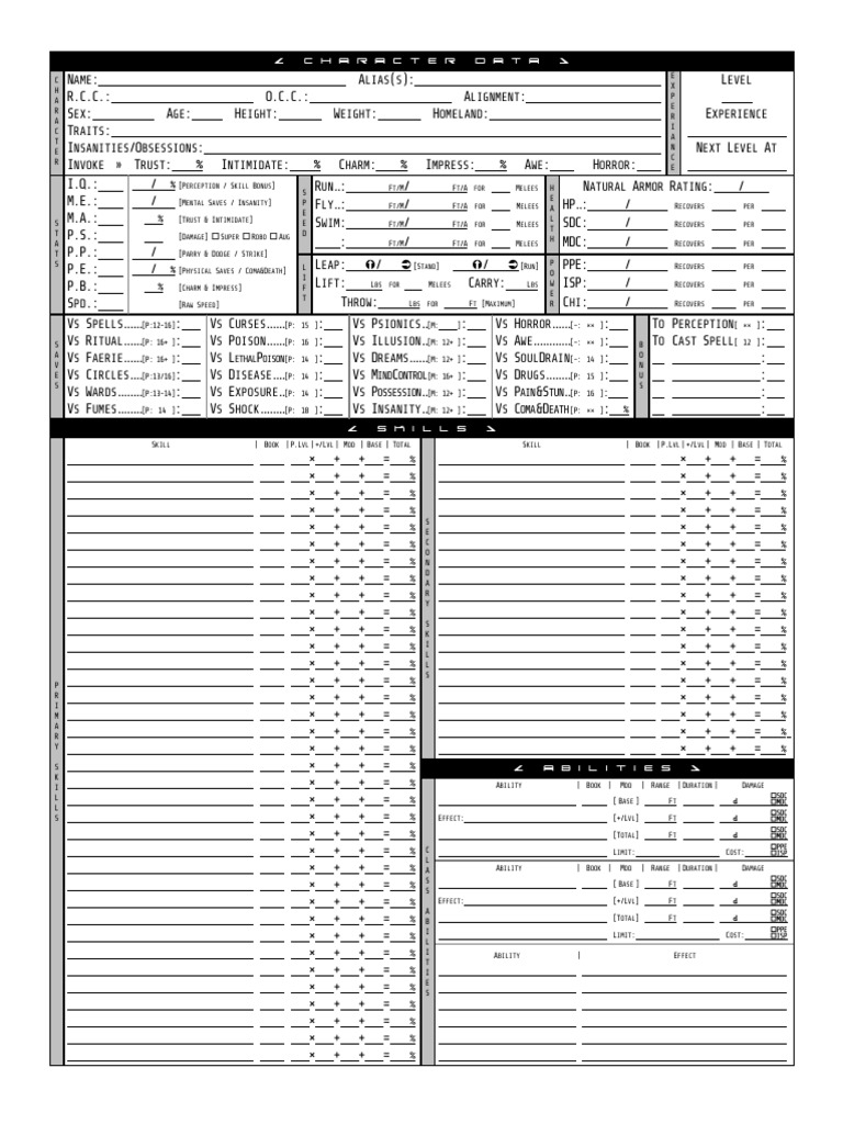 Megaversal PLAYER Sheets | PDF | Hypothermia | Gun
