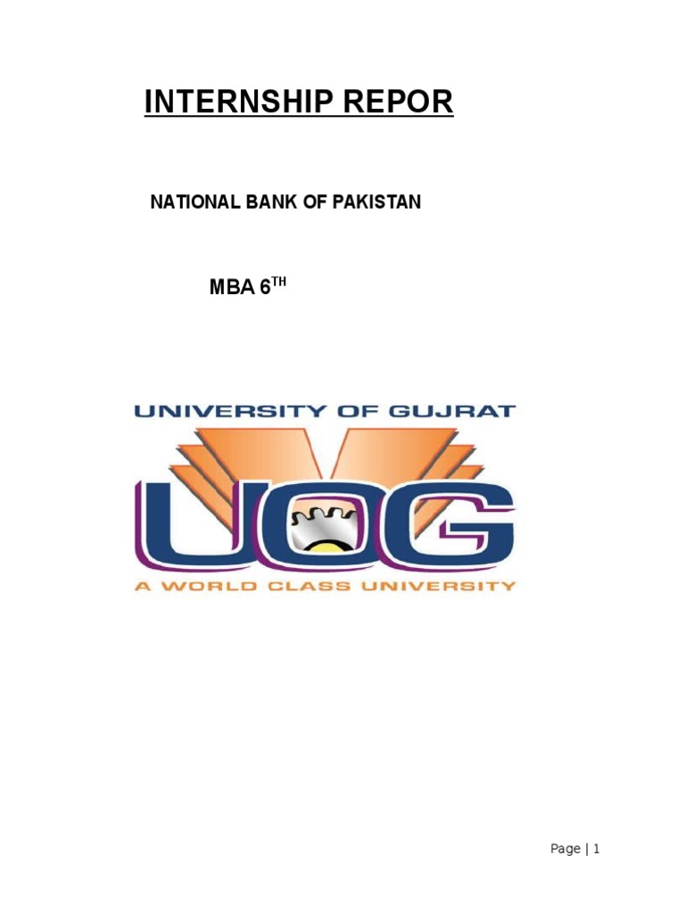 National Bank of Pakistan Internship Report | PDF | Banks | Financial ...