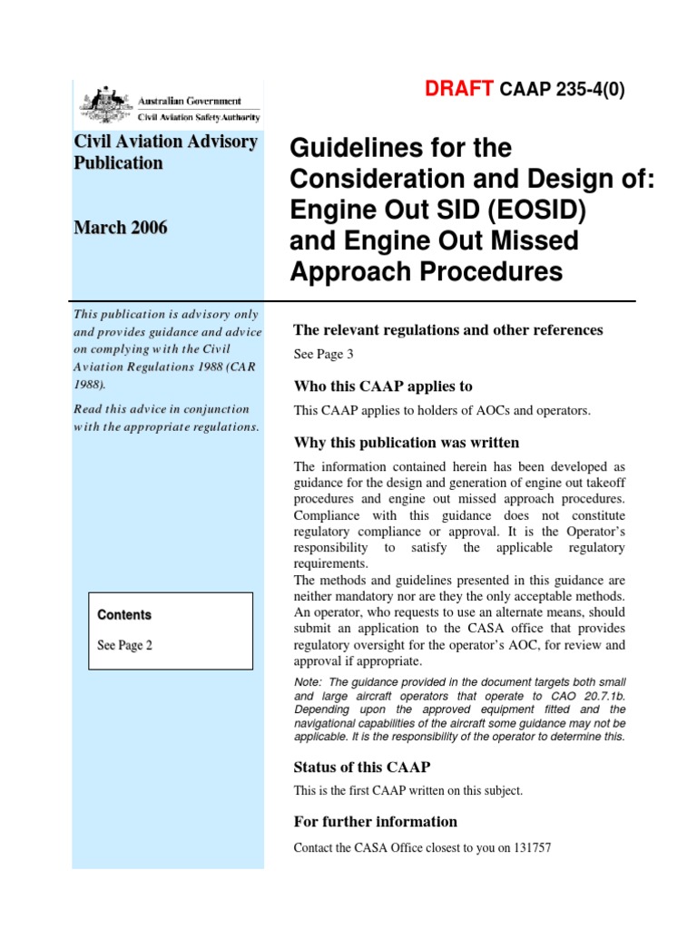 CASA 06 EngineOutSID 235 4 Draft | PDF | Takeoff | Instrument Flight Rules